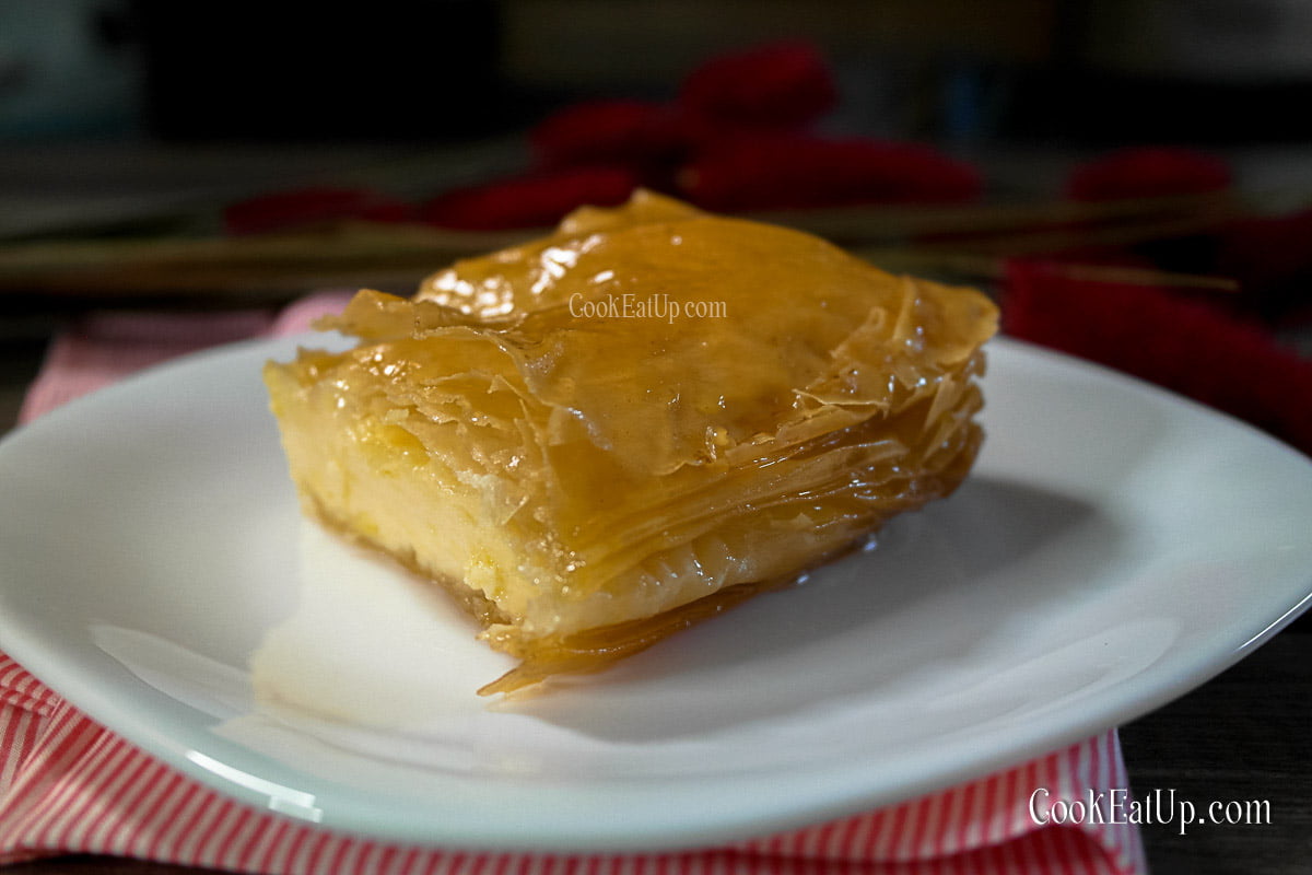 Γαλακτομπούρεκο με τυρί κρέμα ⋆ Cook Eat Up!